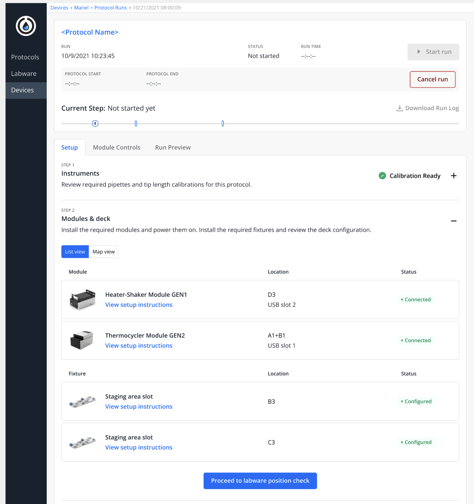 Deck configuration on Opentrons Flex