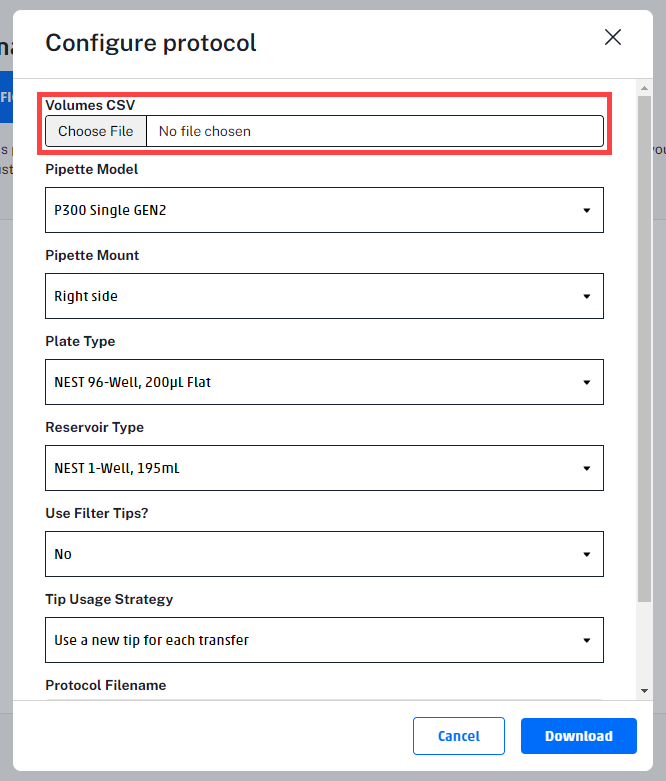 Using Csv Input Data In Custom Protocols